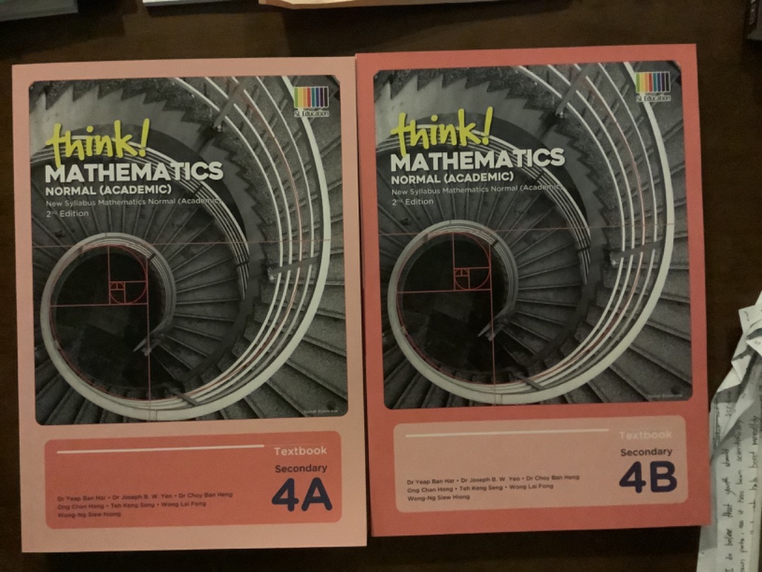 Sec 4 think! Mathematics NA Textbook Set (Both Digital And HardCopy ...