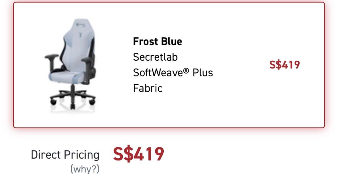 Secretlab TITAN Extra Extra Small Frost Blue, Furniture & Home Living ...
