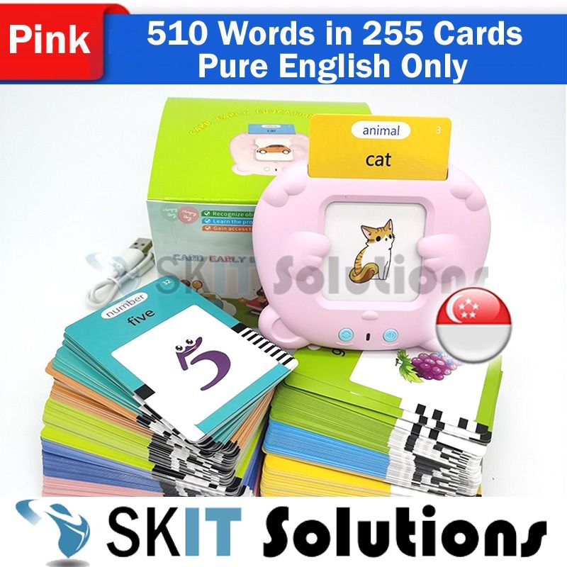 Smart Bilingual Talking Flash Cards Reader Machine Device Flashcards ...