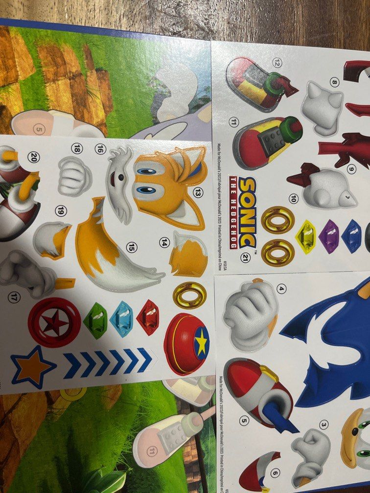 Sonic the hedgehog sticker book, Hobbies & Toys, Toys & Games on Carousell