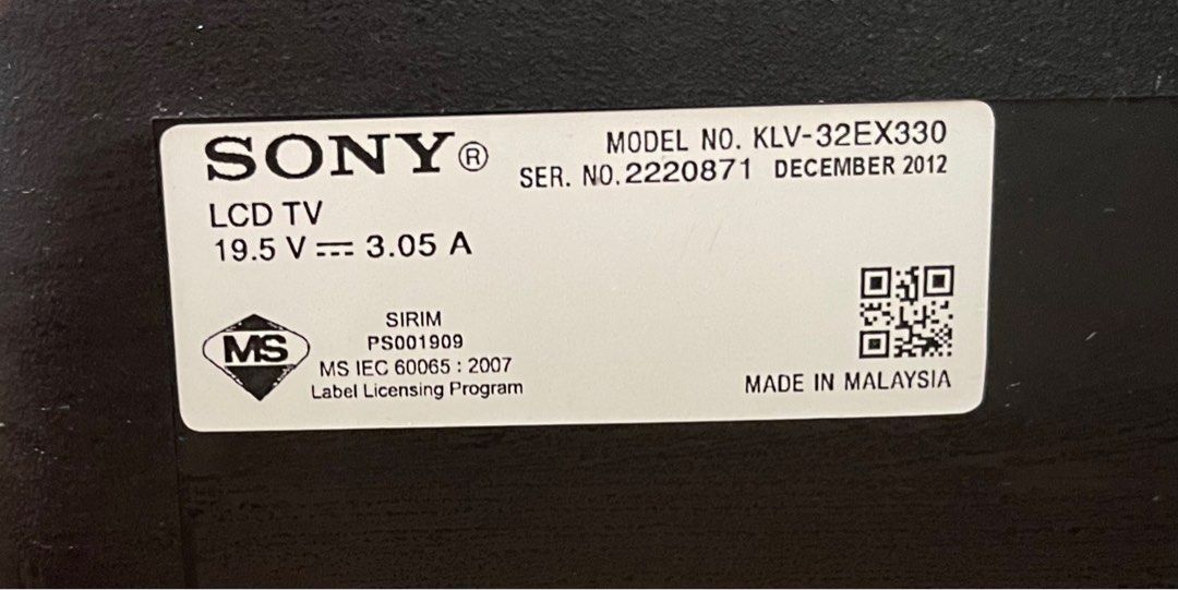 Sony led tv model klv-32ex330 (price reduced), TV & Home Appliances, TV ...