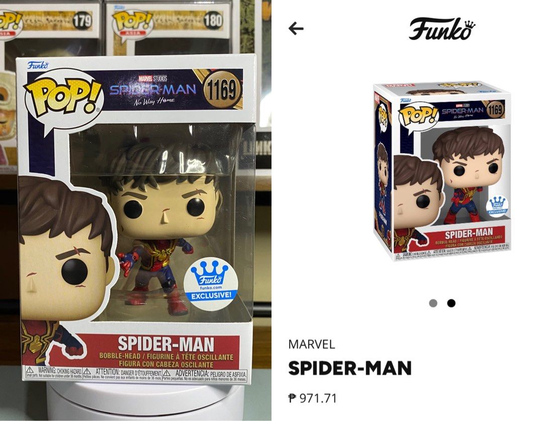 Spiderman 1169 Funko Shop Exclusive No Way Home| Spiderman NWH Funko ...