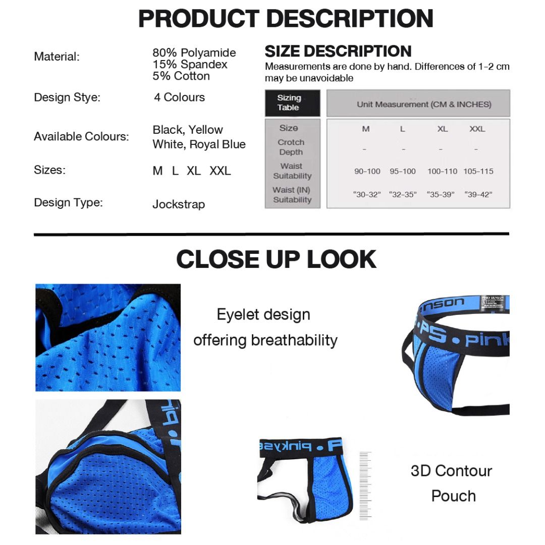 Sports Eyelet Mesh Breathable Man Jockstrap Men Thong G String, Men's ...