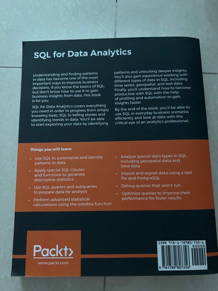SQL for data analytics, Hobbies & Toys, Books & Magazines, Textbooks on ...