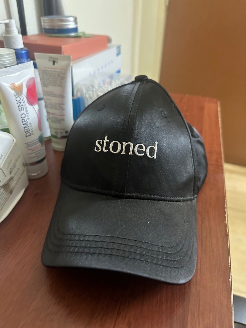 Stoned Elite Chrome Baseball Cap - Black, Men's Fashion, Watches ...