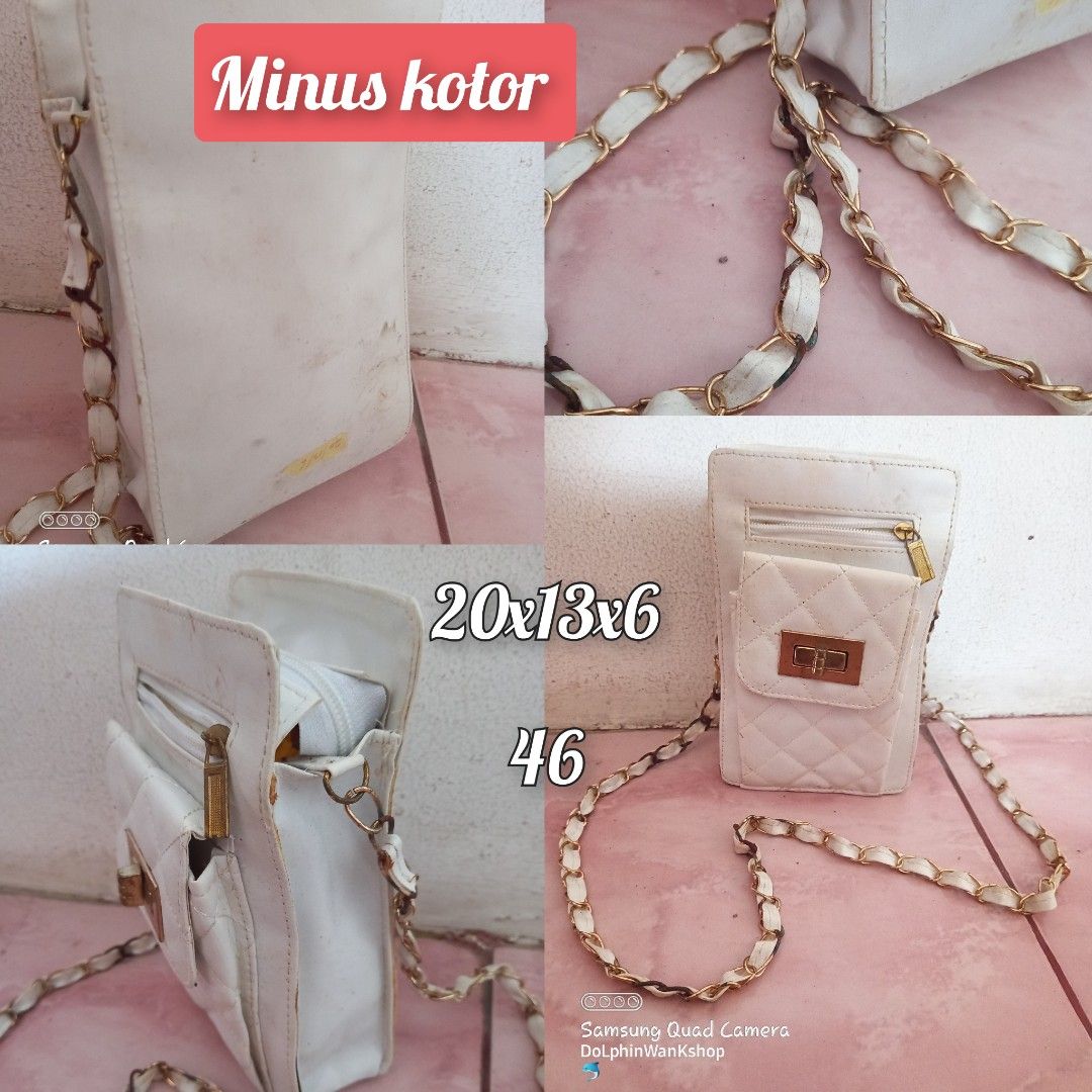Tas hp putih, Barang Mewah, Tas & Dompet di Carousell