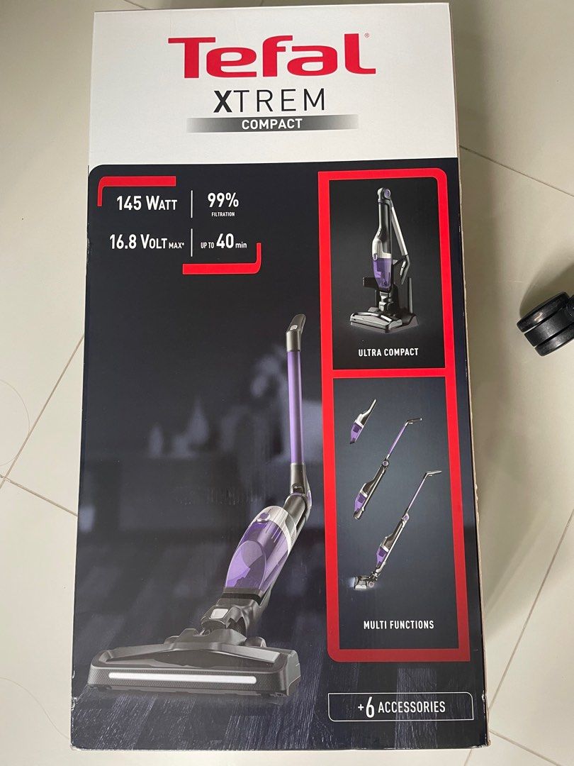 Tefal Xtrem Compact Handstick Vacuum Cleaner TY1238 – lightweight ...