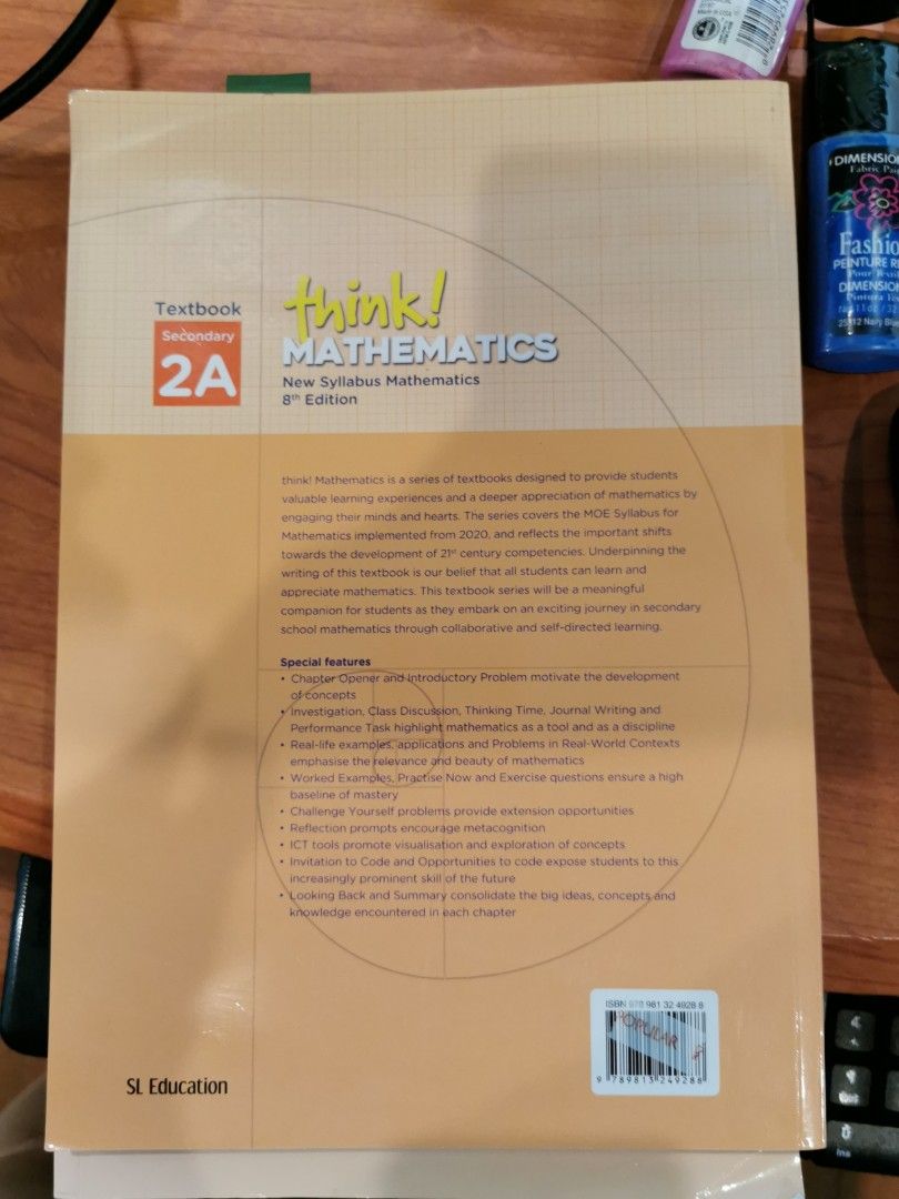 Think! Maths Sec 2A & 2B, Hobbies & Toys, Books & Magazines, Textbooks ...