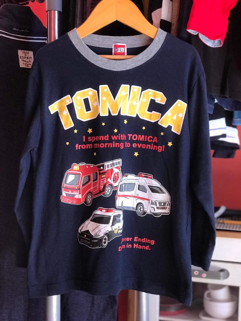 Tomica Longsleeves Shirt, Babies & Kids, Babies & Kids Fashion on Carousell