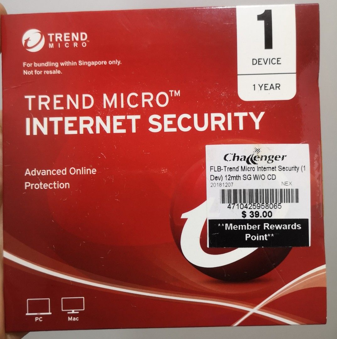 Trend Micro Internet Security Code, Computers & Tech, Parts ...