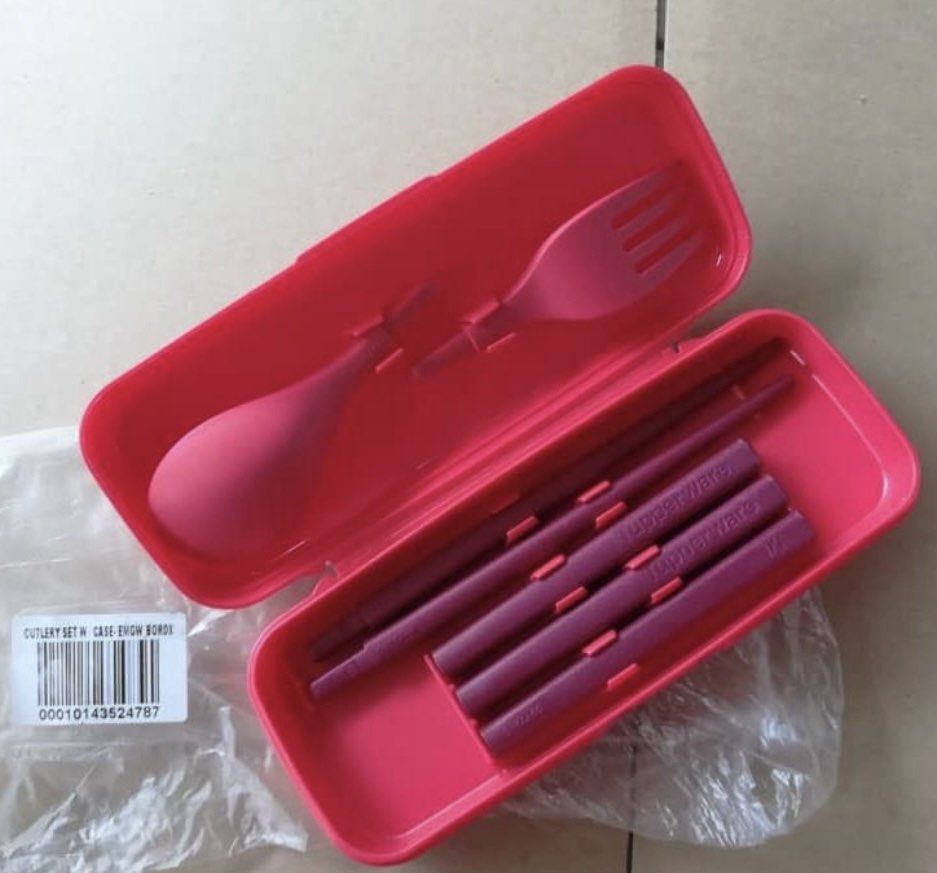 Tupperware portable & cutlery set, Furniture & Home Living, Kitchenware ...