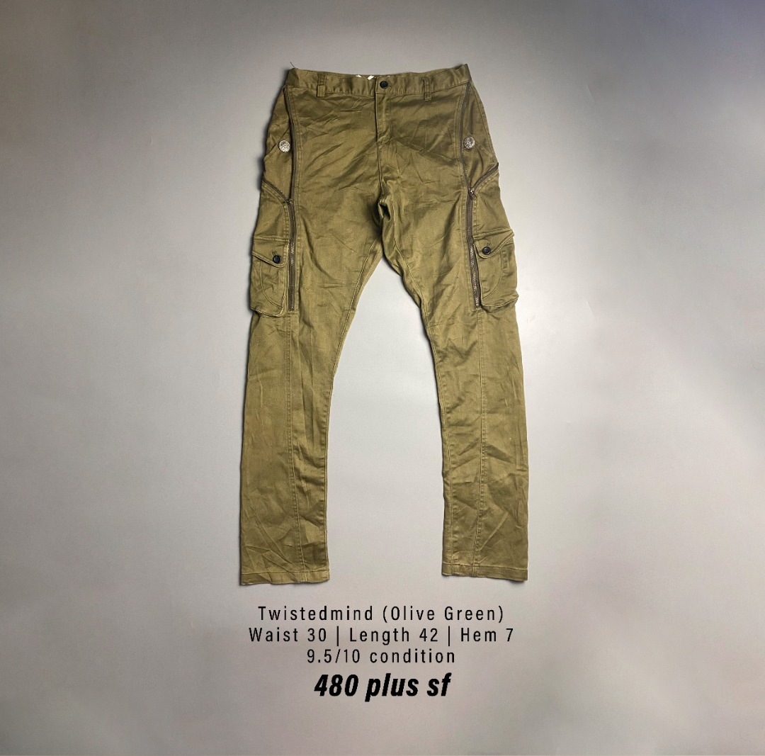 Twistedmind Pants (Olive Green), Men's Fashion, Bottoms, Trousers on ...