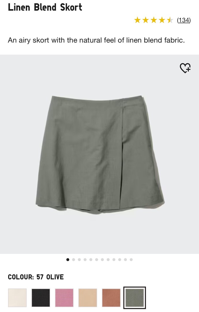 Uniqlo Linen Blend Skort, Women's Fashion, Bottoms, Shorts on Carousell