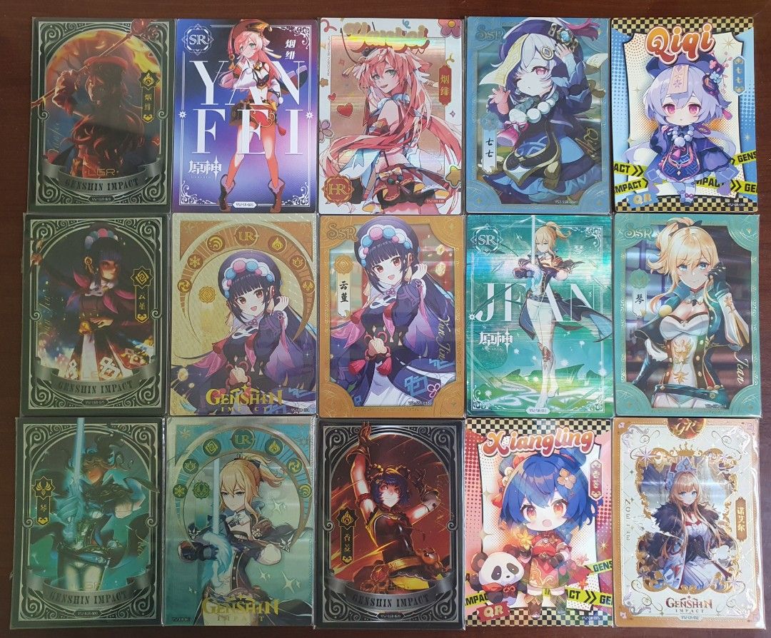 [URGENT CLEARANCE] Genshin Impact Collectible Cards [Yanfei / Qiqi ...