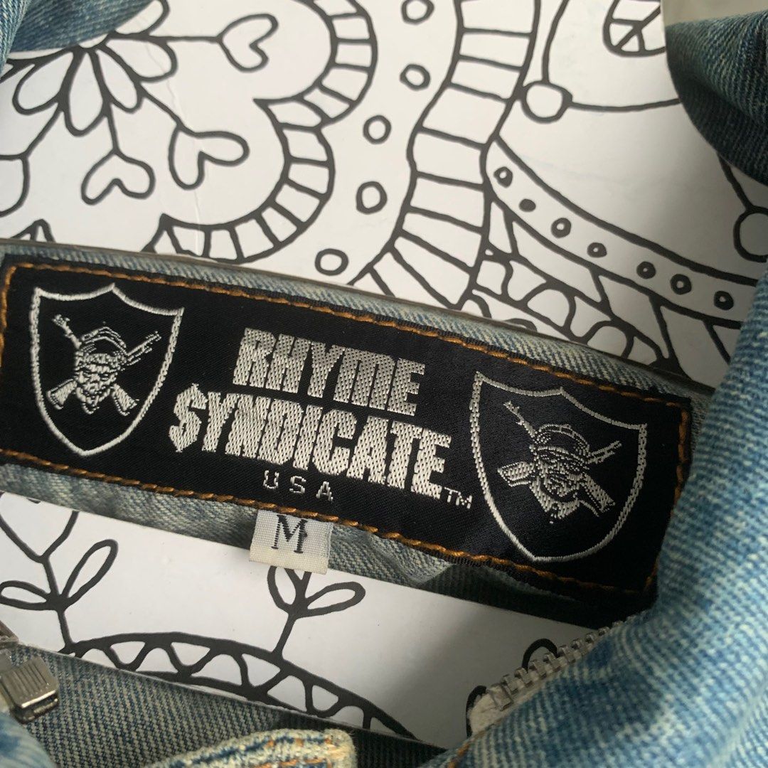 Vintage 90s raptees rhyme syndicate production denim jacket, Men's ...