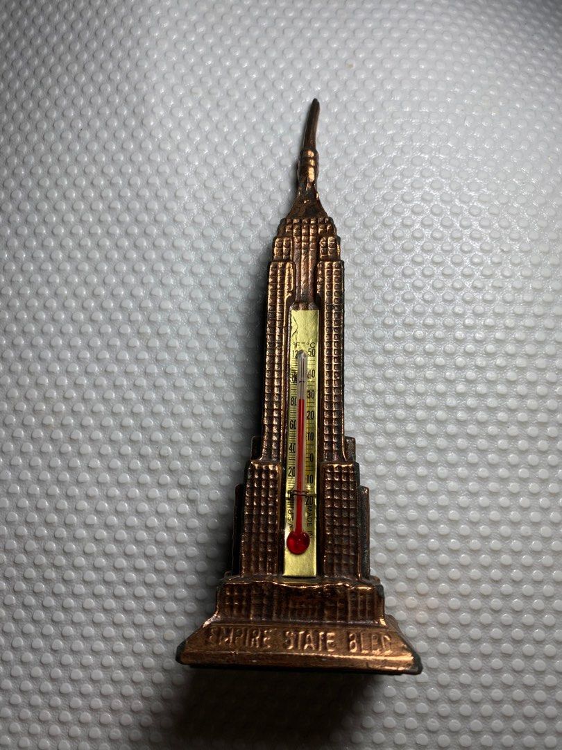 Vintage Empire State Building Statue Thermometer New York Souvenir ...