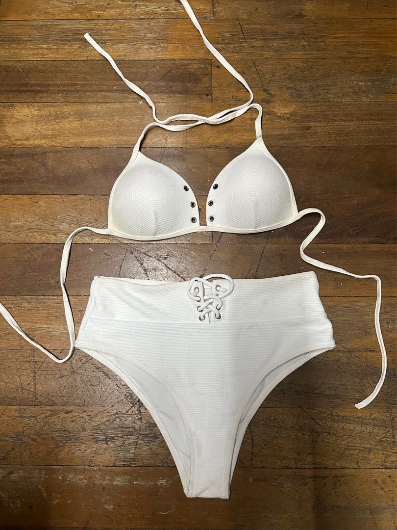 White two piece bikini, Women's Fashion, Swimwear, Bikinis & Swimsuits ...