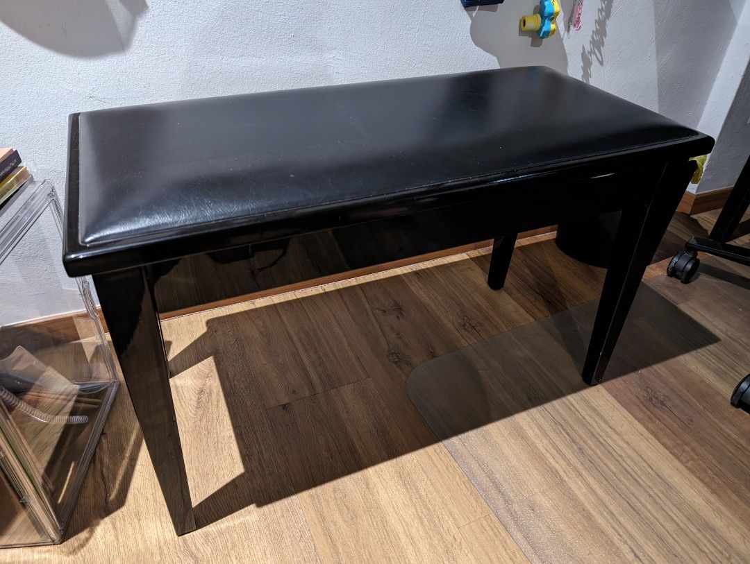 Yamaha Piano Bench w Storage, Furniture & Home Living, Furniture, Other ...