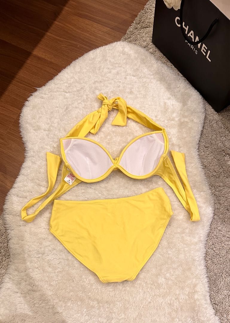 Yellow Bikini, Women's Fashion, Swimwear, Bikinis & Swimsuits on Carousell