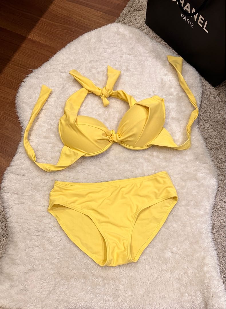 Yellow Bikini, Women's Fashion, Swimwear, Bikinis & Swimsuits on Carousell