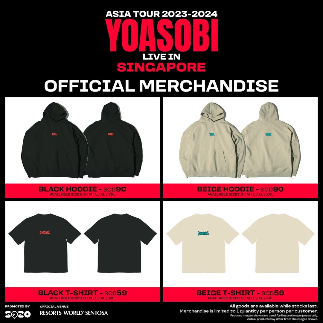 Yoasobi Official Concert Merchandise, Men's Fashion, Tops & Sets ...