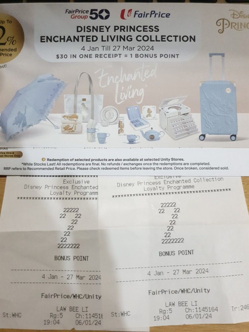 $0.50 NTUC Bonus Points, Tickets & Vouchers, Vouchers on Carousell