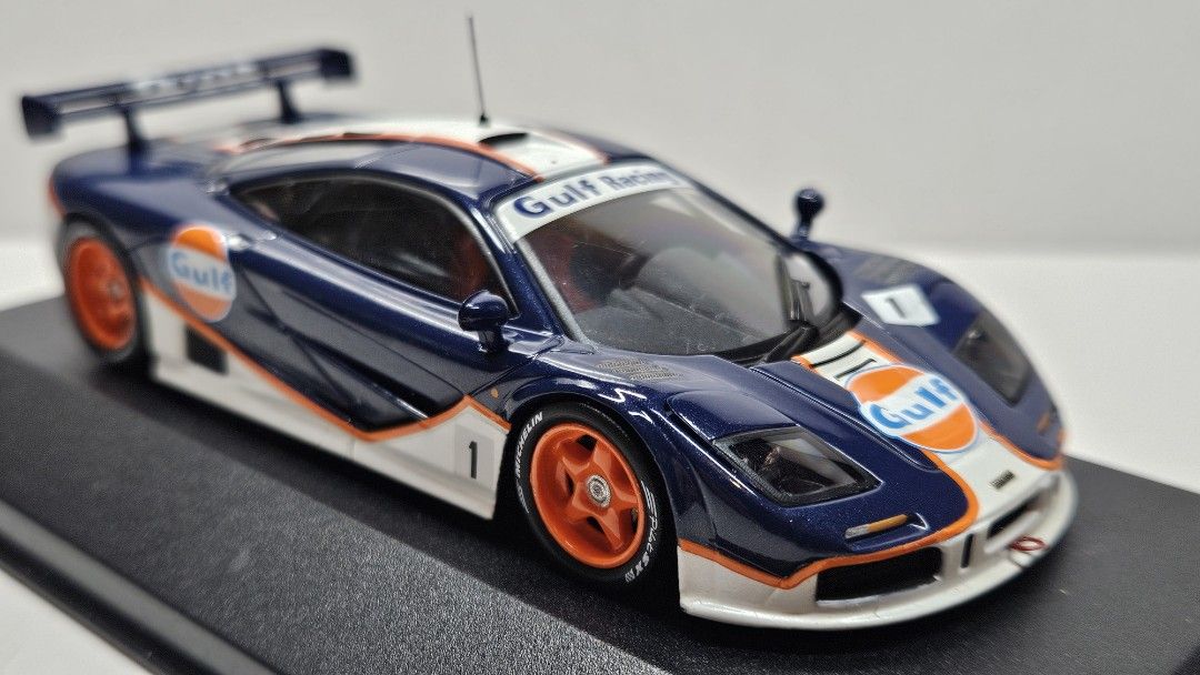 1/43 McLaren F1 GTR "Gulf Racing" HEKORSA Edition Presentation, 興趣及遊戲, 玩具 & 遊戲類 - Carousell