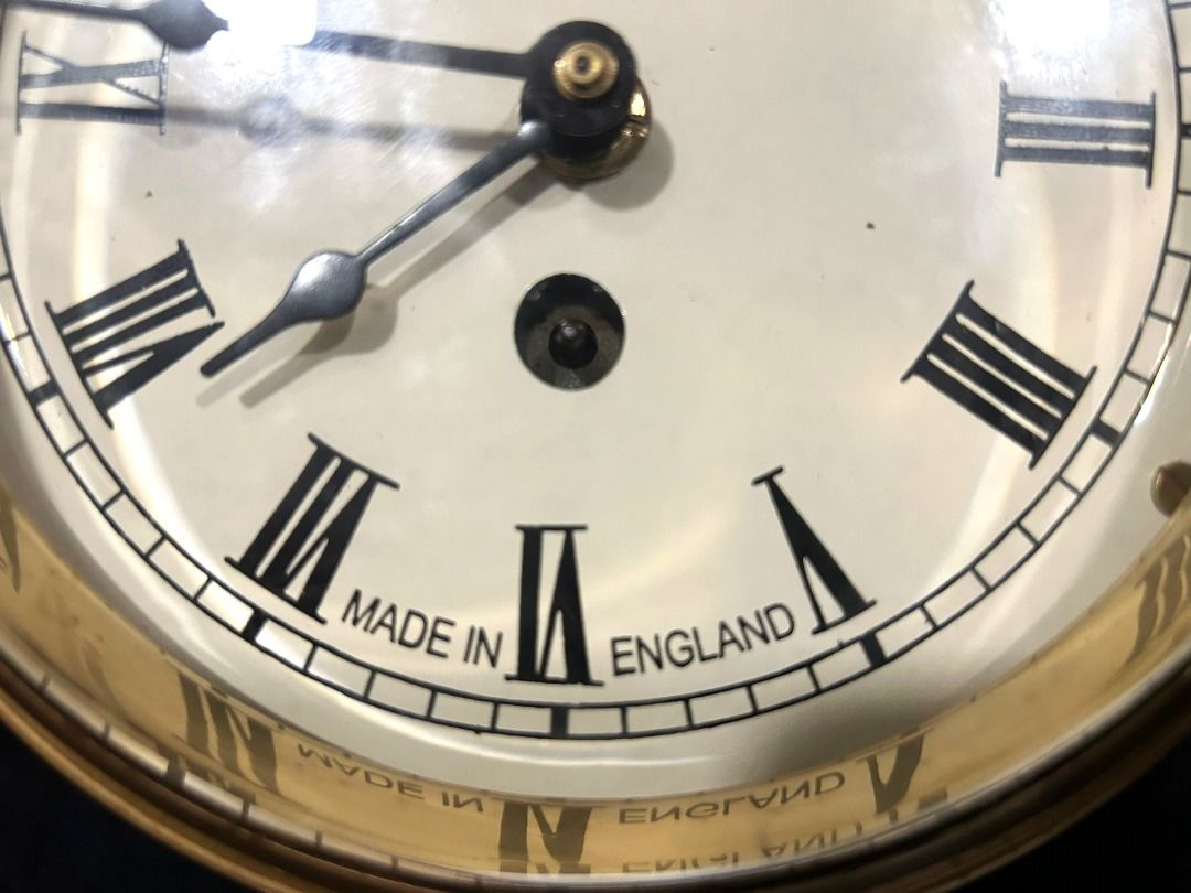 14 cm Bulkhead Ship Clock - Ex Royal Navy, Furniture & Home Living ...