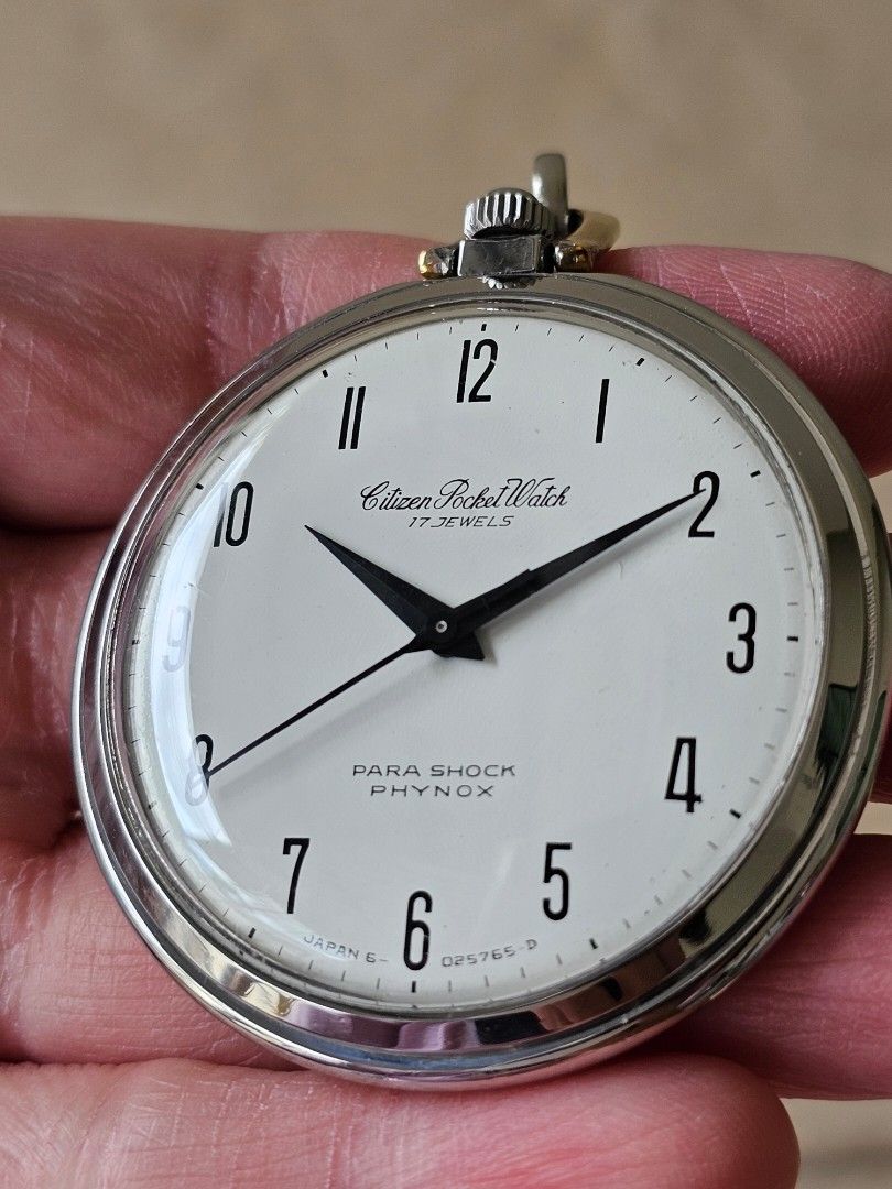 1950s Citizen Open Face Pocket Watch Para Shock Phynox vintage ultra ...