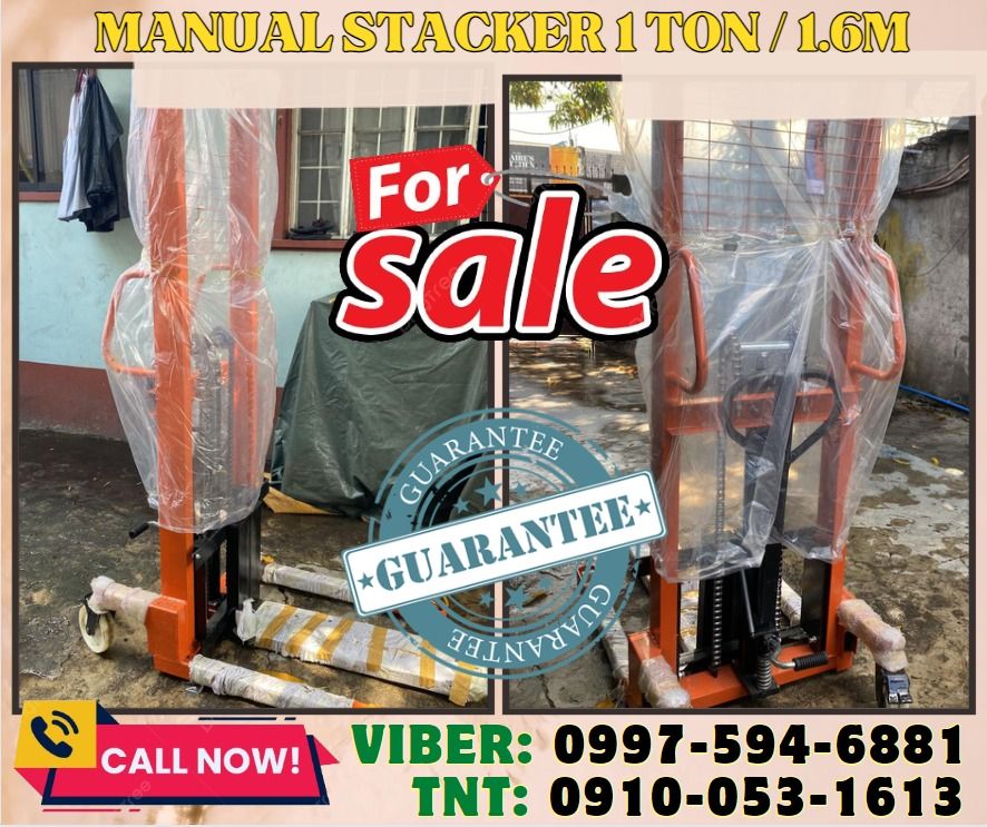 1 Ton Manual Stacker Hydraulic 1.6 Meters, Commercial & Industrial ...