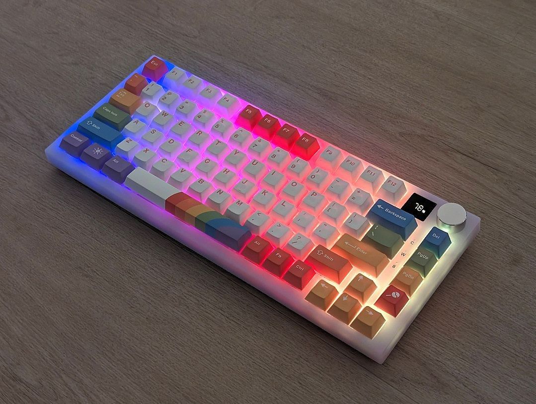 75% Custom Mechanical Keyboard (Rainbow0801) - Fully Modded Tri Mode, Computers & Tech, Parts ...