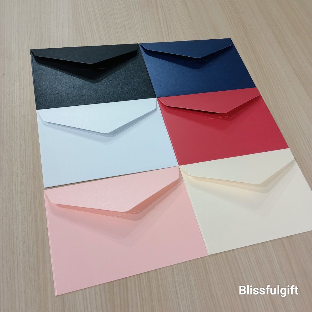 A5 Thick Quality 25pcs Cardstock Pearlescent Envelope 23x16cm Wedding ...