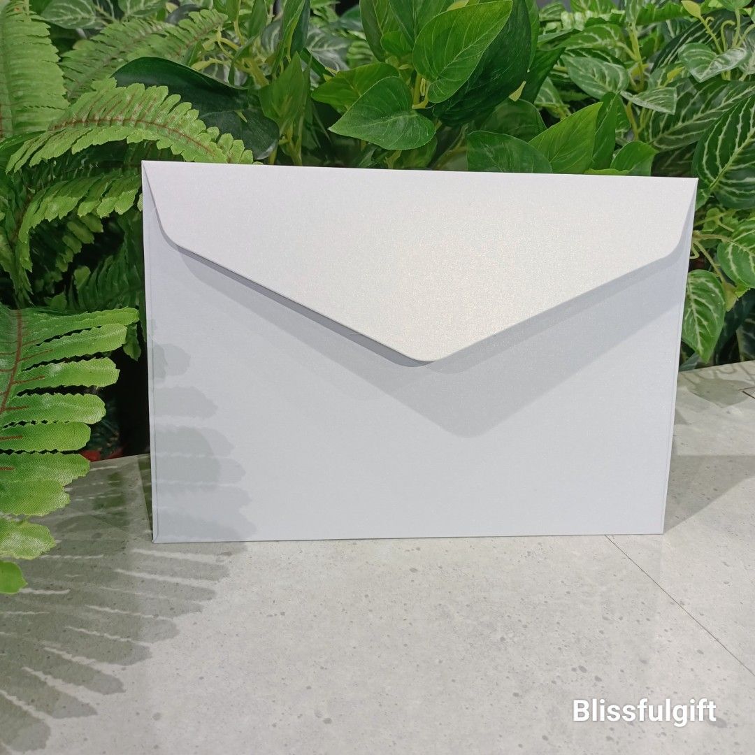 A5 Thick Quality 25pcs Cardstock Pearlescent Envelope 23x16cm Wedding ...