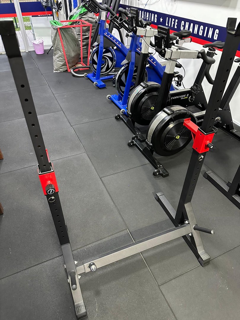 2-in-1: Mobile Squat Rack and Bench Press, Sports Equipment, Exercise ...