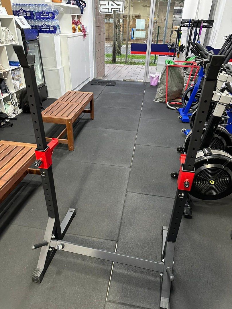 2-in-1: Mobile Squat Rack and Bench Press, Sports Equipment, Exercise ...