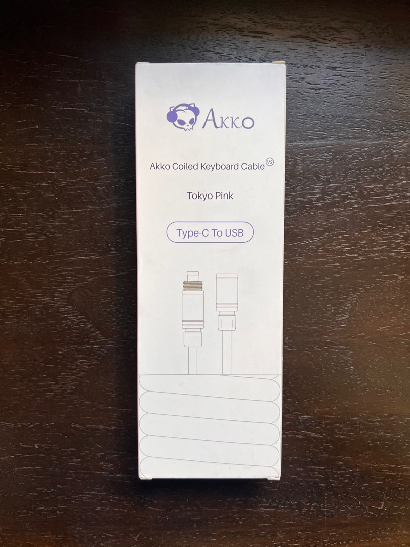 Akko Coiled Aviator Cable V2 (Tokyo-Pink), Computers & Tech, Parts & Accessories, Cables ...