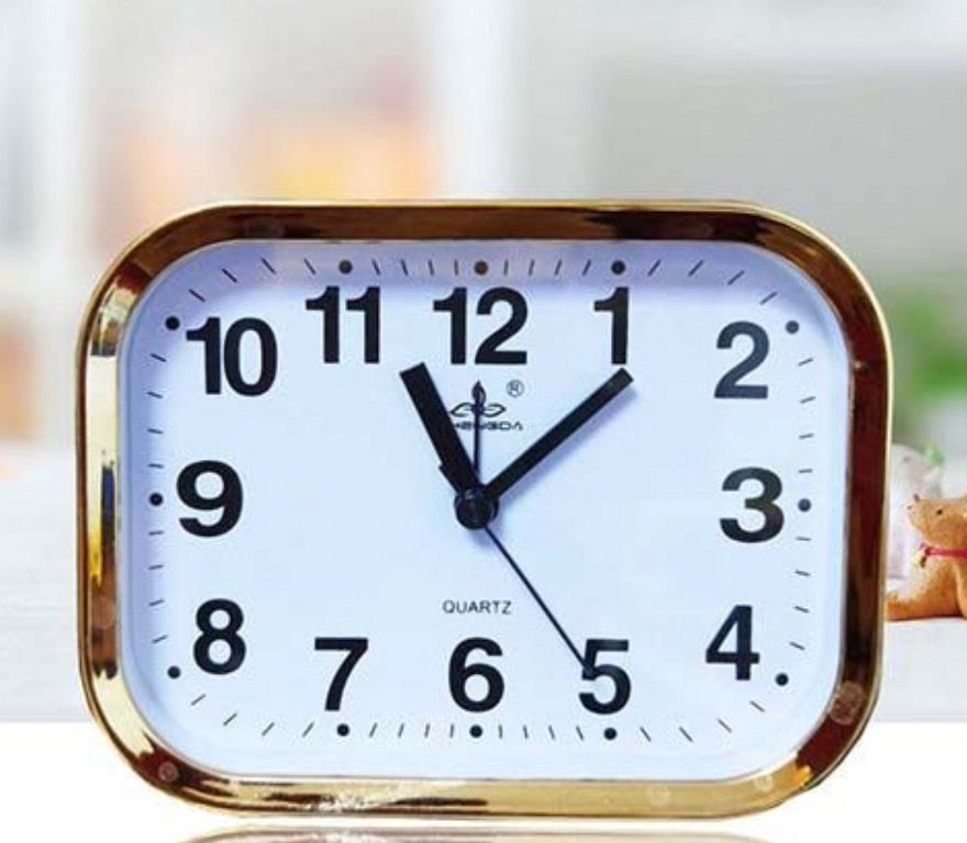 Alarm clock Jam loceng kecil persegi Gold waktu pemasa jam tua untuk ...