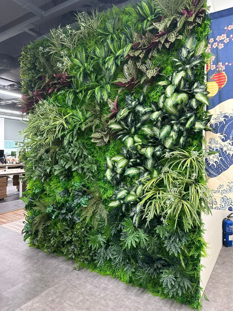 Artificial Wall Plant Backdrop Small Panel Wall Green Decorative Indoor ...