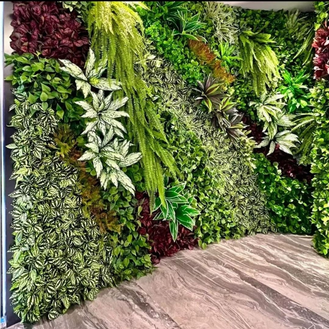 Artificial Wall Plant Backdrop Small Panel Wall Green Decorative Indoor ...