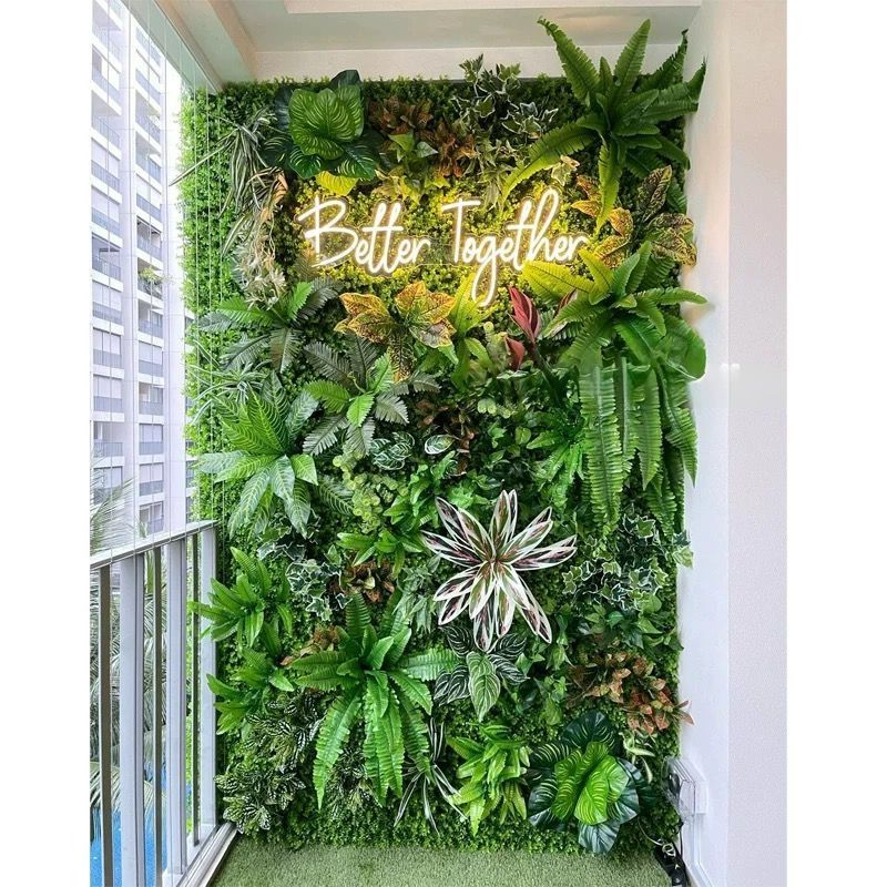 Artificial Wall Plant Backdrop Small Panel Wall Green Decorative Indoor ...