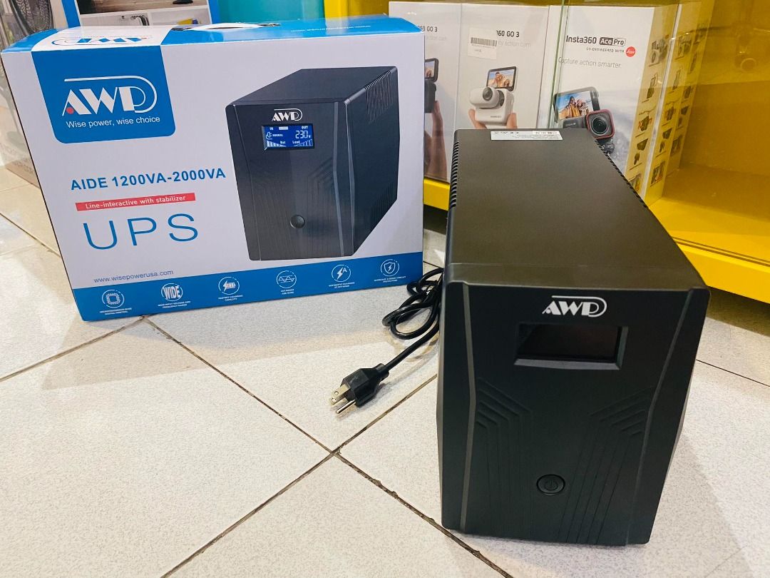 AWP AID2000 PRO LCD 2k/VA UPS 2000VA/1200W Computer Server Stand-alone ...