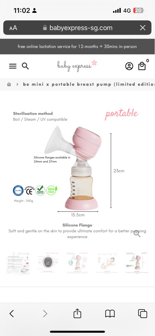 Baby express be mini x pump x2, Babies & Kids, Nursing & Feeding ...