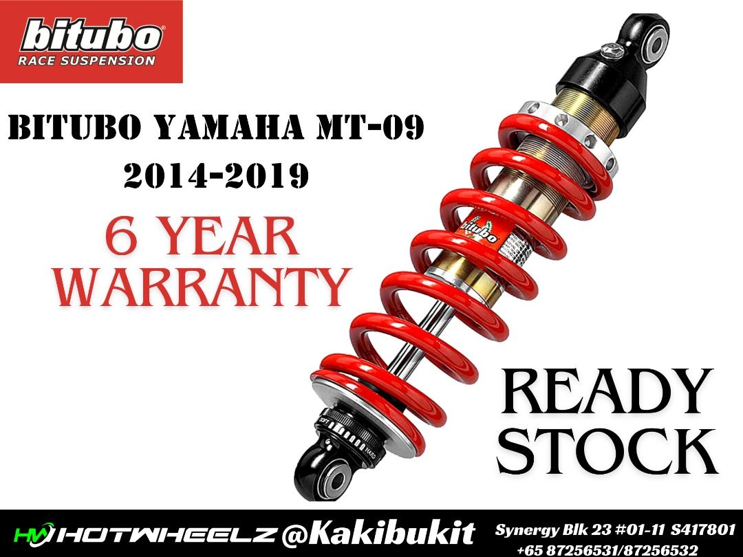 BITUBO SUSPENSION-YAMAHA MT09/6 YEAR WARRANTY/REAR SUSPENSION ...