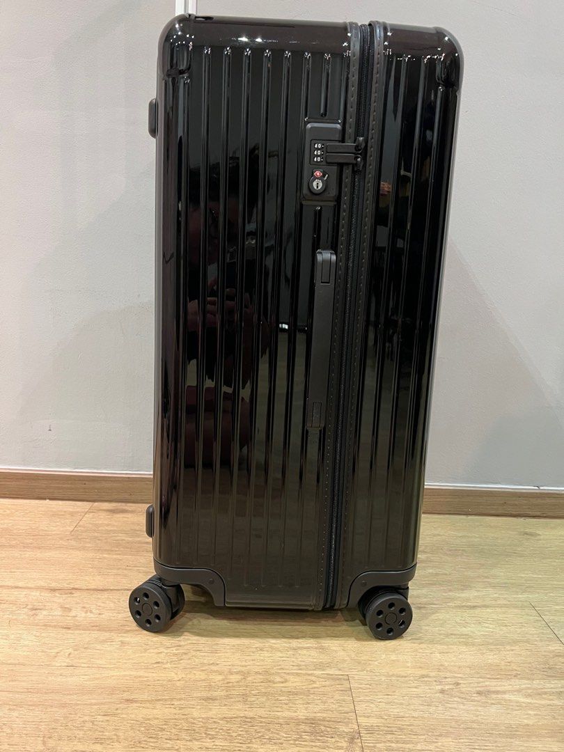 Black Glossy Rimowa Trunk Plus Luggage, Hobbies & Toys, Travel, Luggage ...