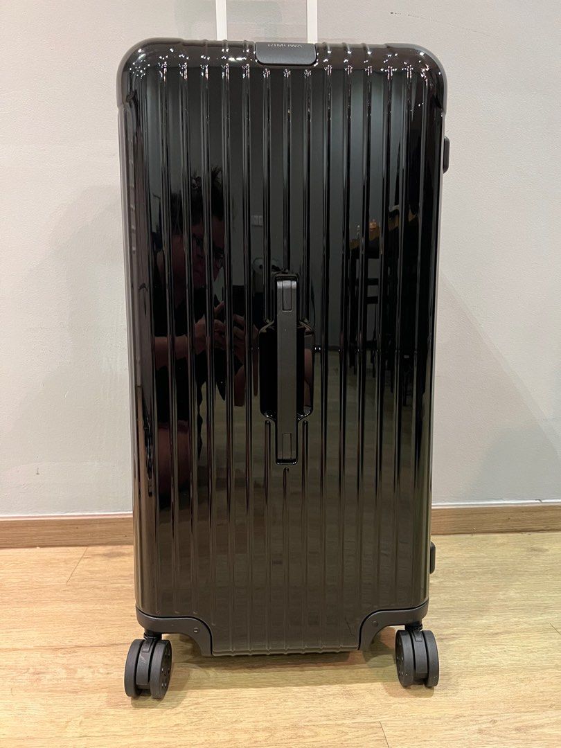 Black Glossy Rimowa Trunk Plus Luggage, Hobbies & Toys, Travel, Luggage ...