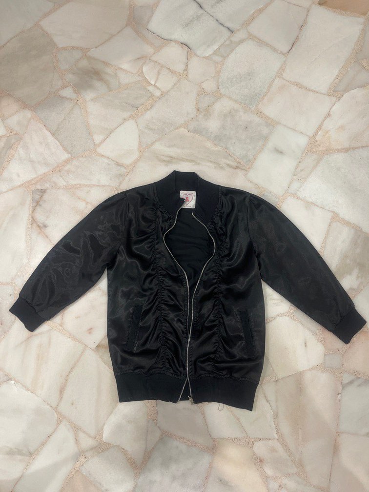 Black silk jacket fit, Women's Fashion, Coats, Jackets and Outerwear on ...