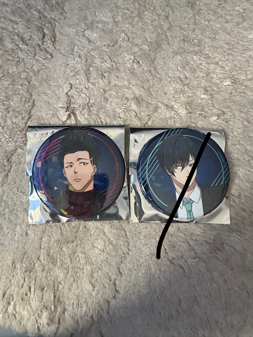 Blue Lock Pop Up Store badges - Rin & Barou, Hobbies & Toys ...