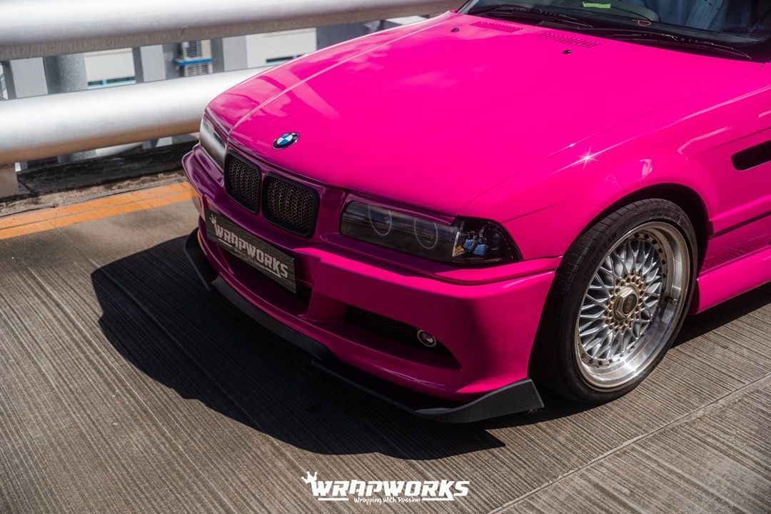 BMW E36 - Gloss Magenta Full Wrap, Car Accessories, Accessories on ...