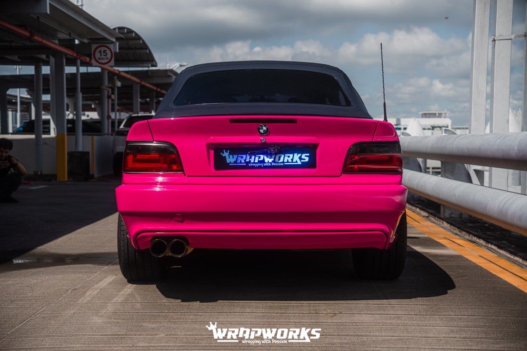 BMW E36 - Gloss Magenta Full Wrap, Car Accessories, Accessories on ...