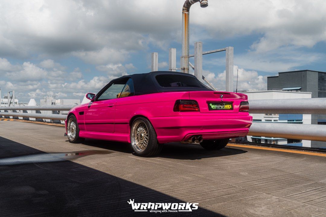 BMW E36 - Gloss Magenta Full Wrap, Car Accessories, Accessories on ...